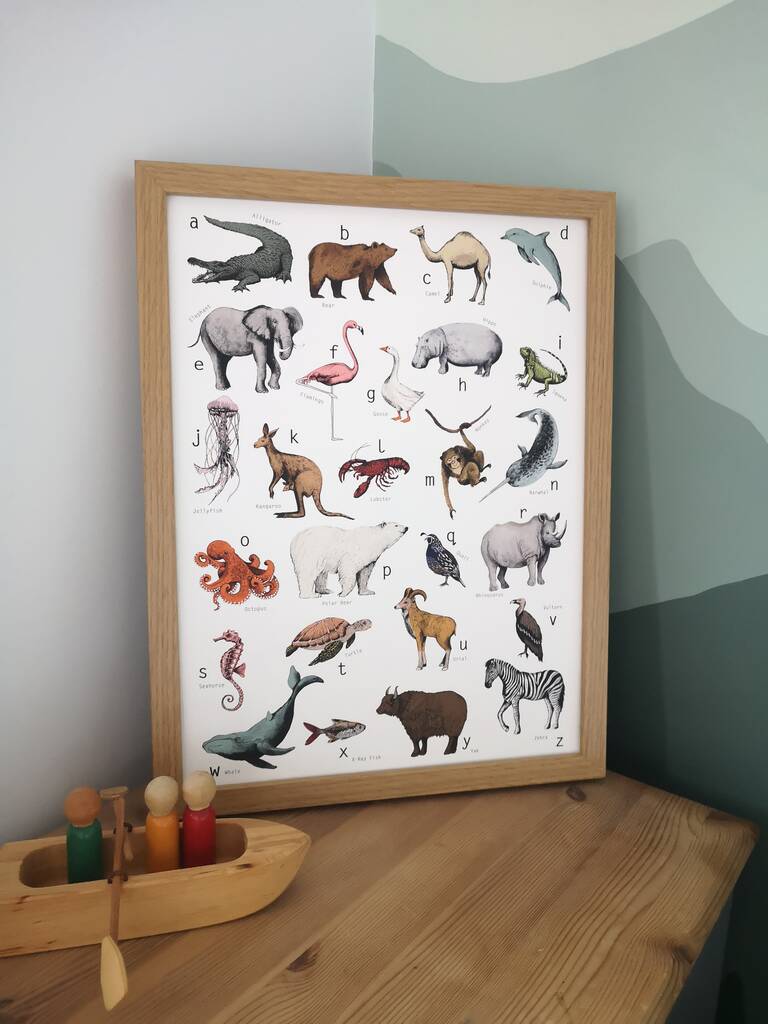 Illustrated Animal Alphabet Print By Charlotte Jones Design ...
