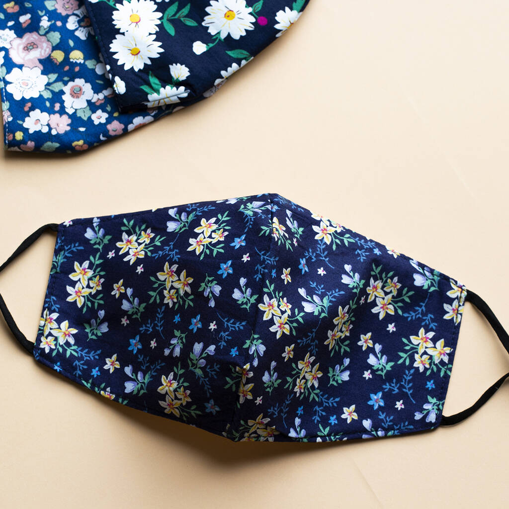Three Reusable Washable Cotton Print Face Masks By Studio Hop ...