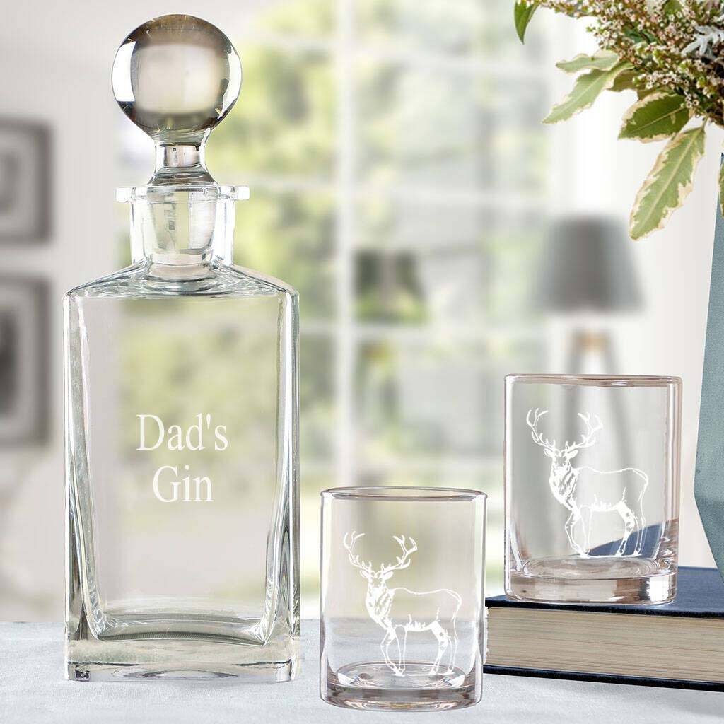 Personalised Luxury Decanter Set By Dibor | notonthehighstreet.com