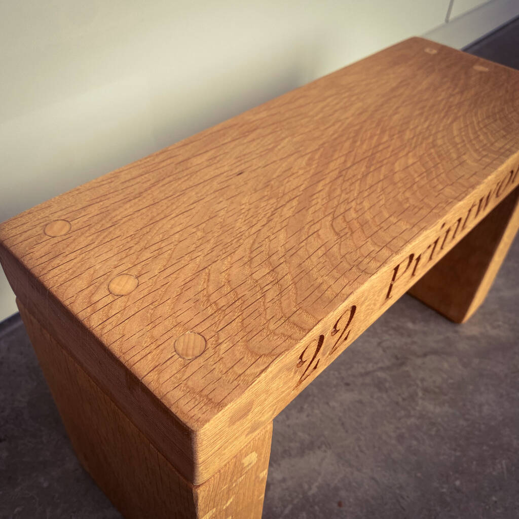 Engraved Oak Kitchen Stepstool By Grain Designs | notonthehighstreet.com