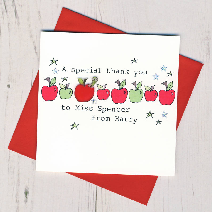 Personalised Teacher Thank You Card By Eggbert Daisy Personalised Teacher Thank You Card By Eggbert Daisy