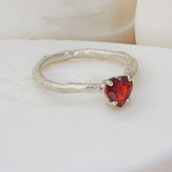I Love You Heart Shaped Woodland Gemstone Ring By Anthony Blakeney ...