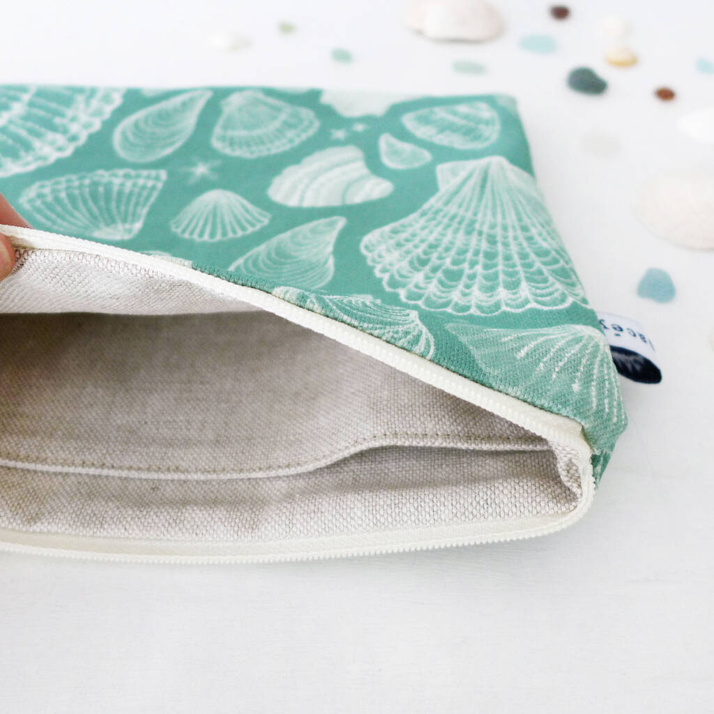 Seashells Travel Pouch By Charlotte Macey | notonthehighstreet.com