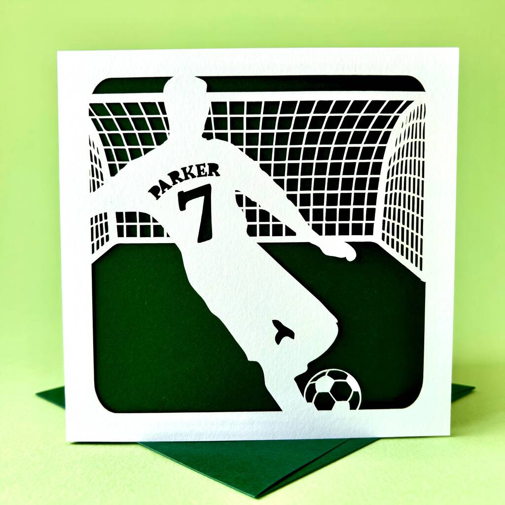 Personalised Footballer Birthday Card By Whole In The Middle Personalised Footballer Birthday Card By Whole In The Middle