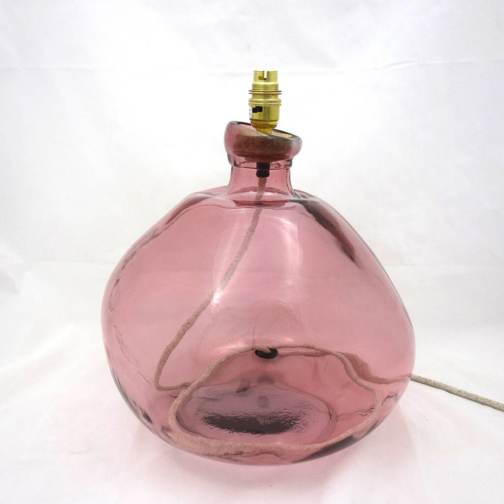 large simplicity recycled glass lamp base by the recycled glassware co ...