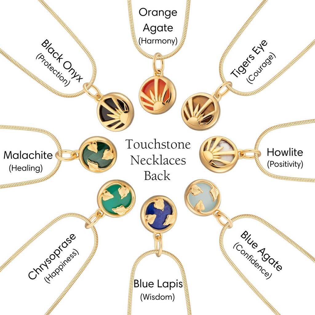 Healing Stone Necklace, Sterling Silver Or Gold Plated By Lily Charmed