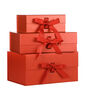 Three Luxury Red Gift Boxes Tower Set By Dibor | notonthehighstreet.com