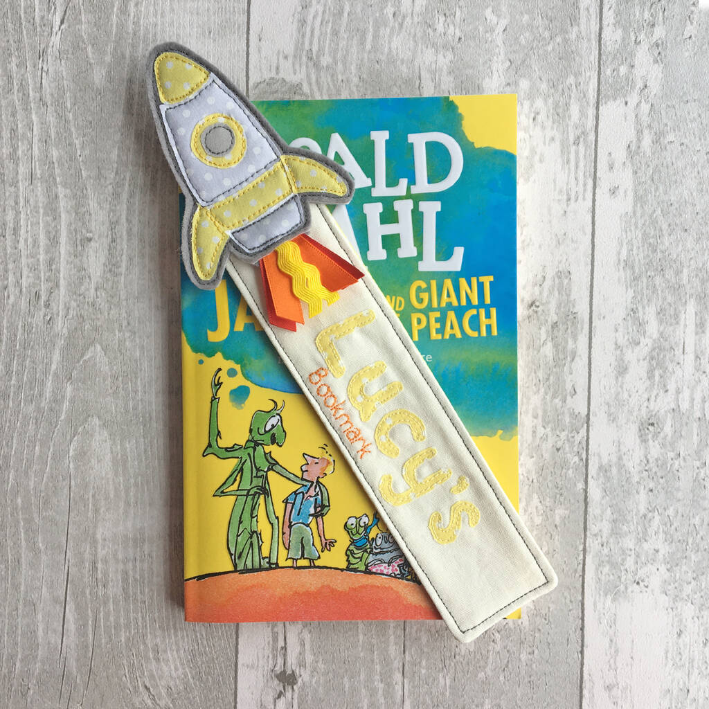 personalised children's rocket ship bookmark by cherish handmade ...