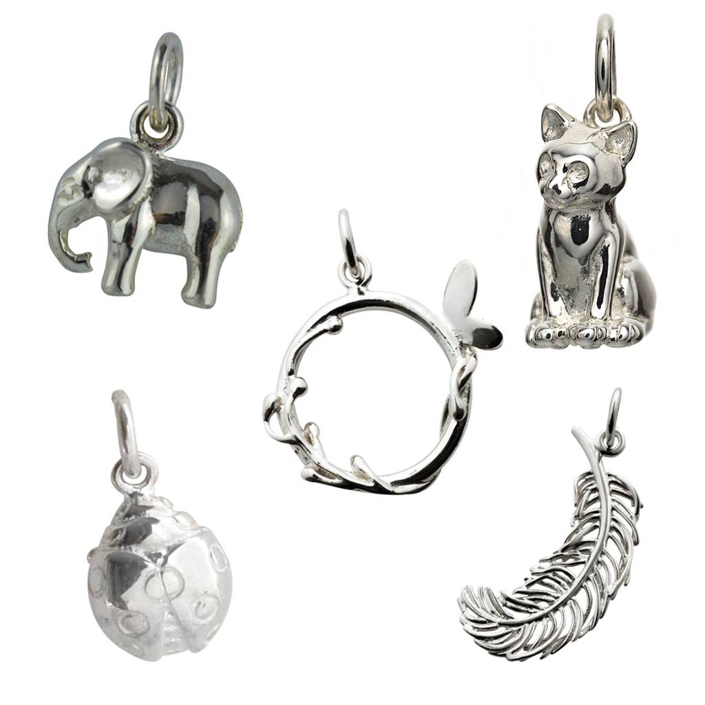 selection of silver charms by lily charmed | notonthehighstreet.com