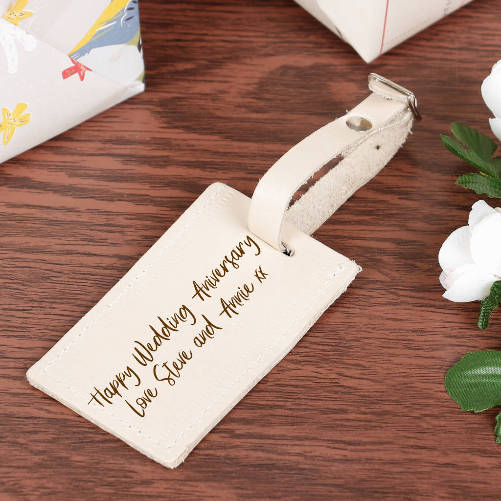 Personalised Leather Keepsake Gift Tag By Dibor | notonthehighstreet.com