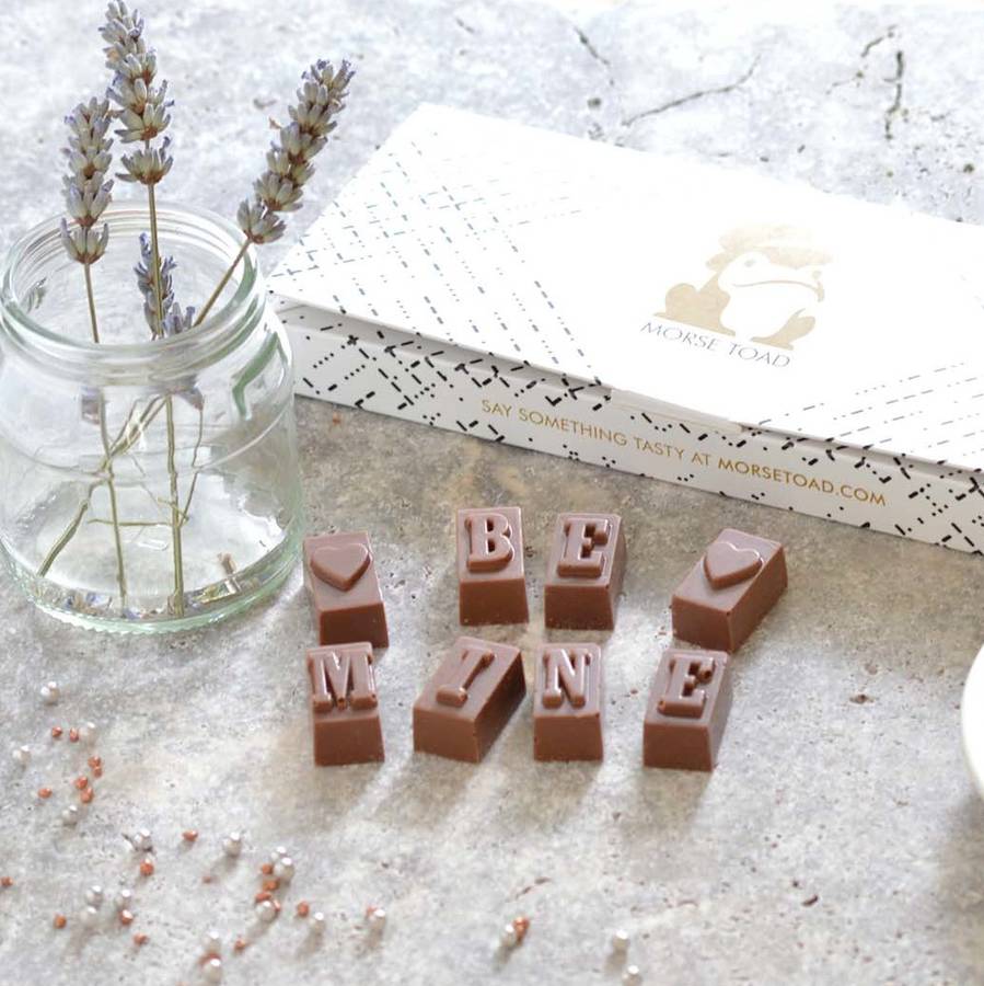 romantic chocolate love letter by morse toad | notonthehighstreet.com