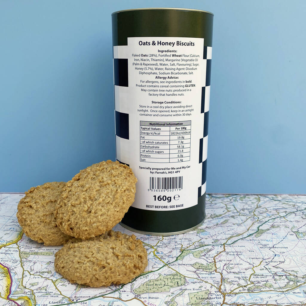 Classic Racing Car Oats And Honey Biscuits By Me and My Car