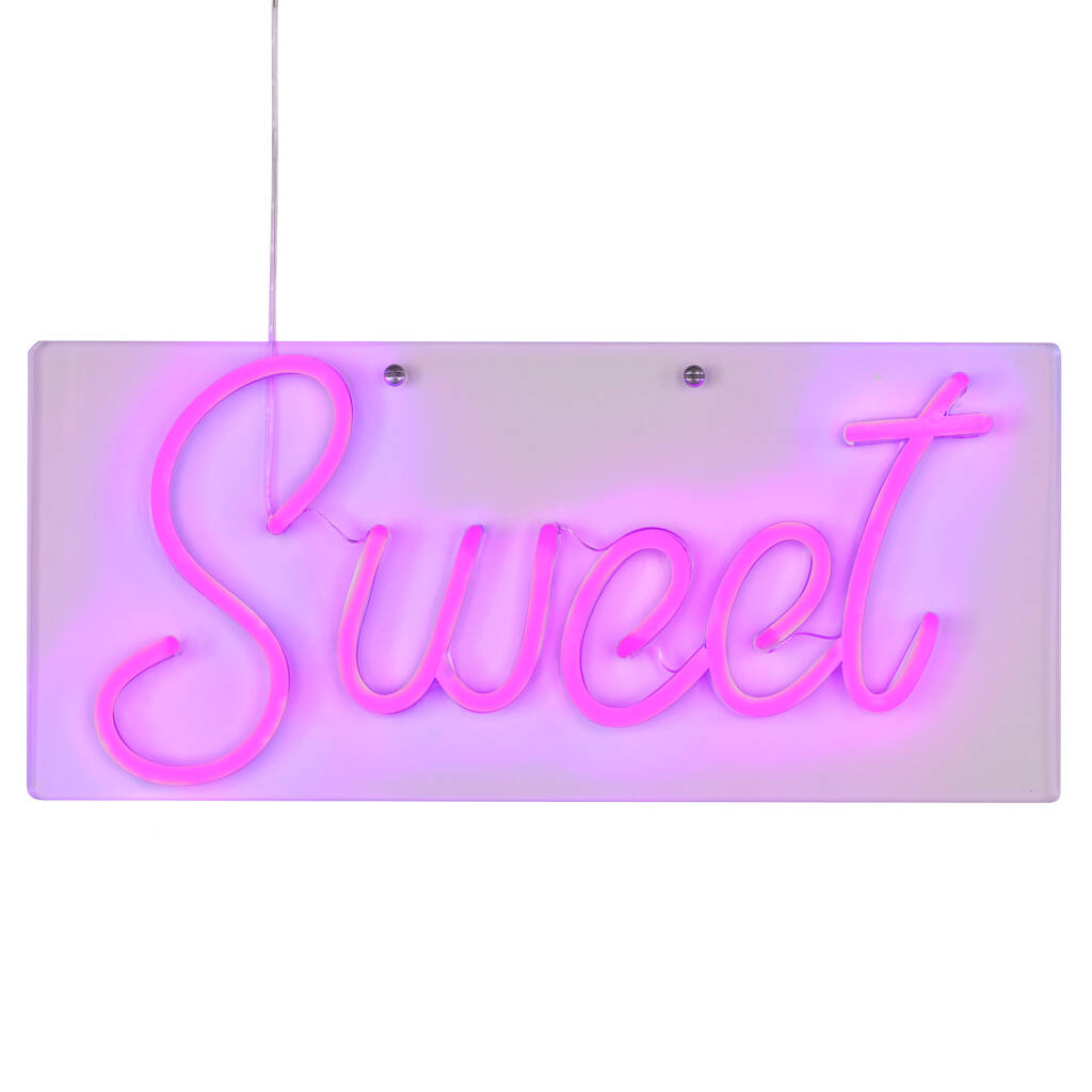 'sweet' Neon Wall Sign By Lime Lace | notonthehighstreet.com