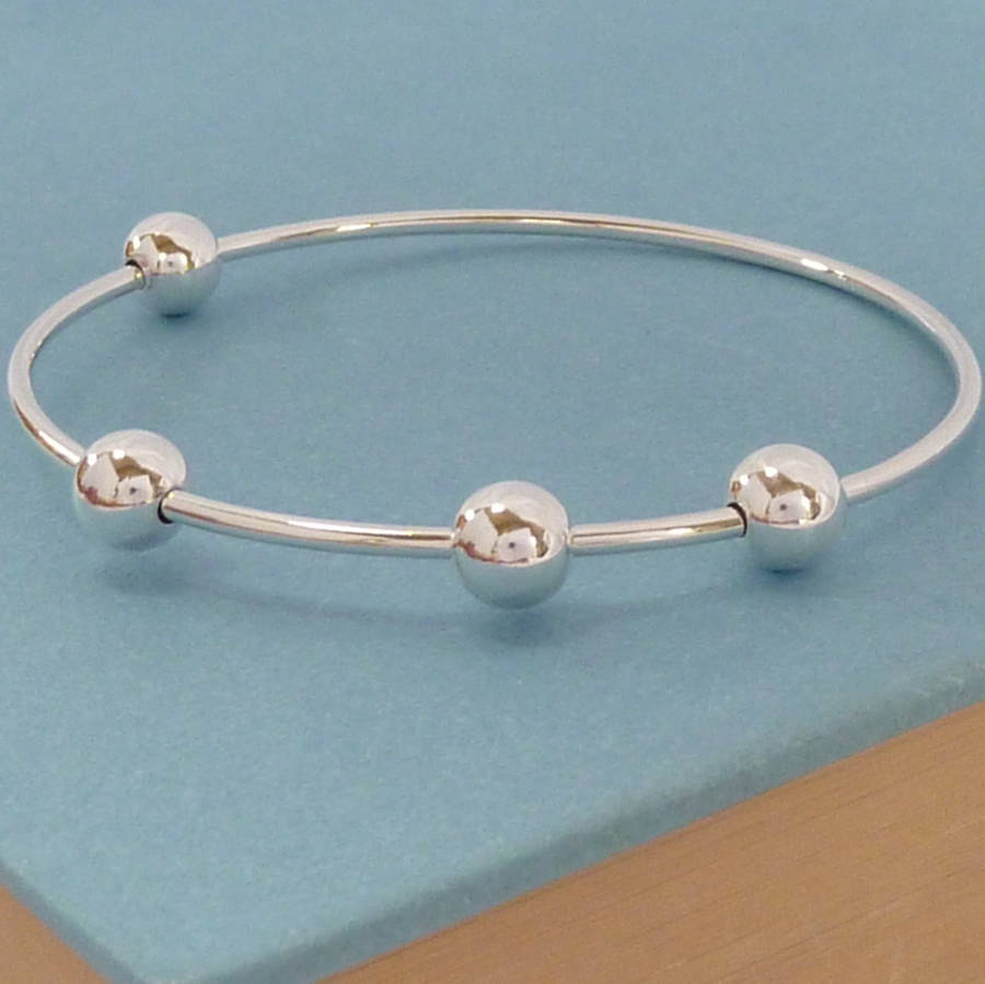 40th birthday handmade silver bangle by handmade by helle ...