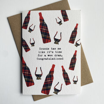 Scottish Dram Congratulations Card By Hiya Pal! | notonthehighstreet.com