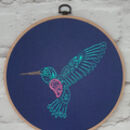Hummingbird Embroidery Kit By Paraffle Embroidery | notonthehighstreet.com