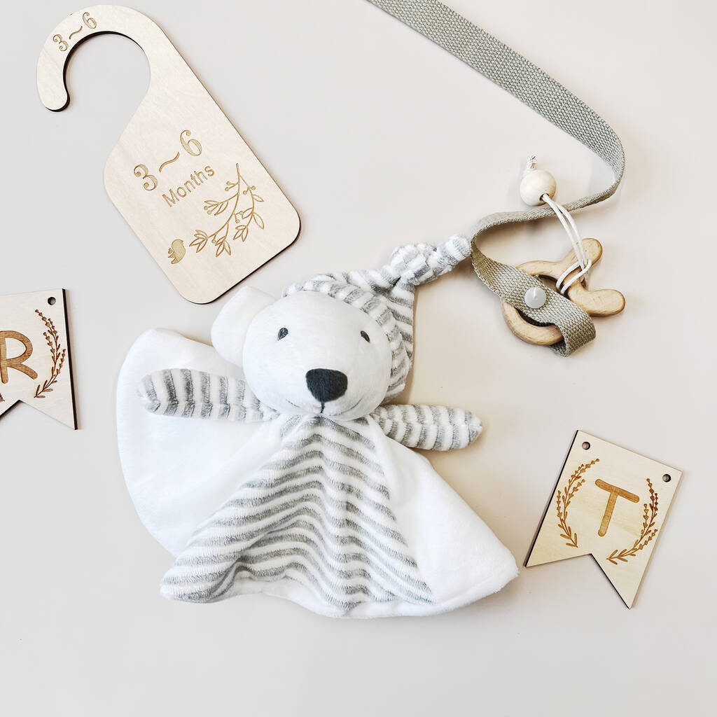 Personalised Plush Soft Toy Comforter For Newborn By Studio Hop ...