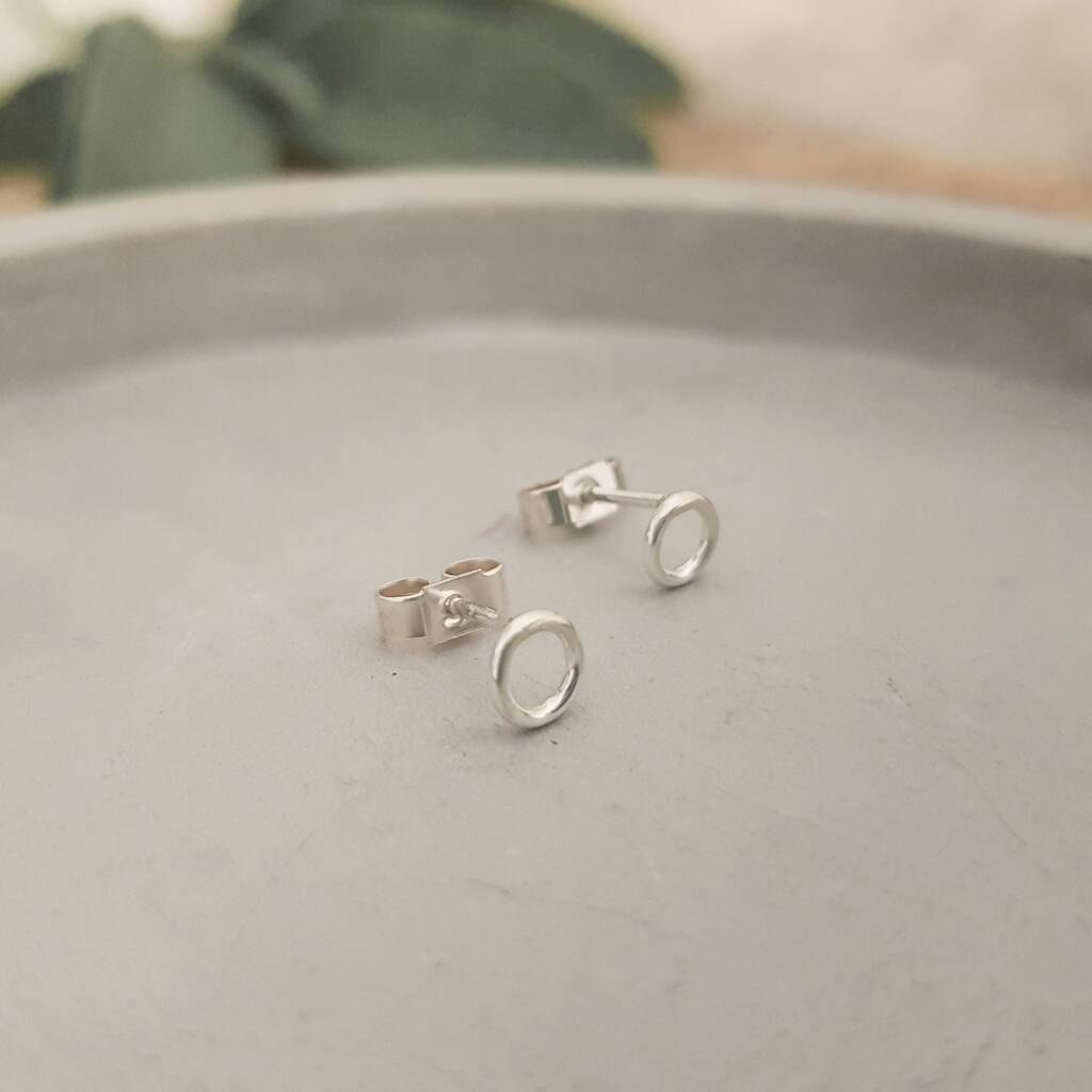 small sterling silver circle studs by anna calvert jewellery ...