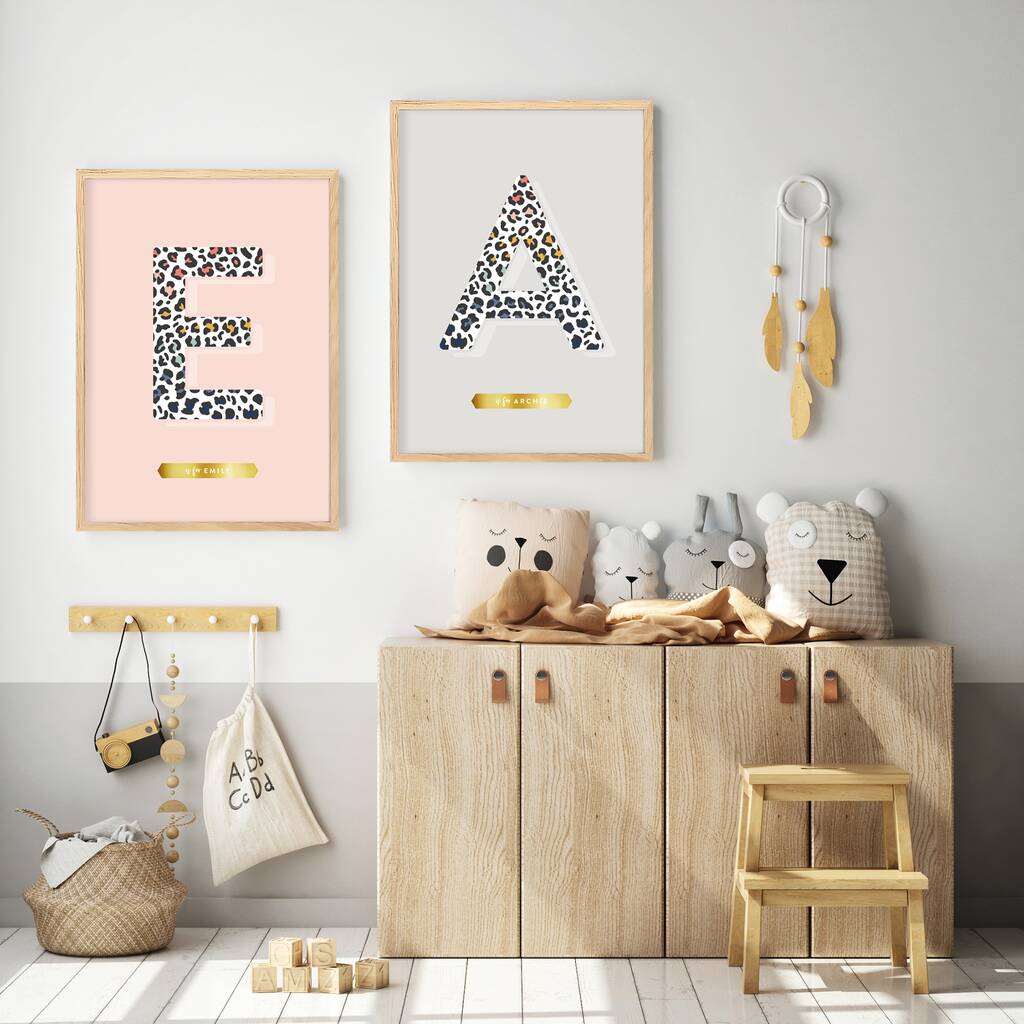 rainbow leopard print initial print by susiecutie designs ...