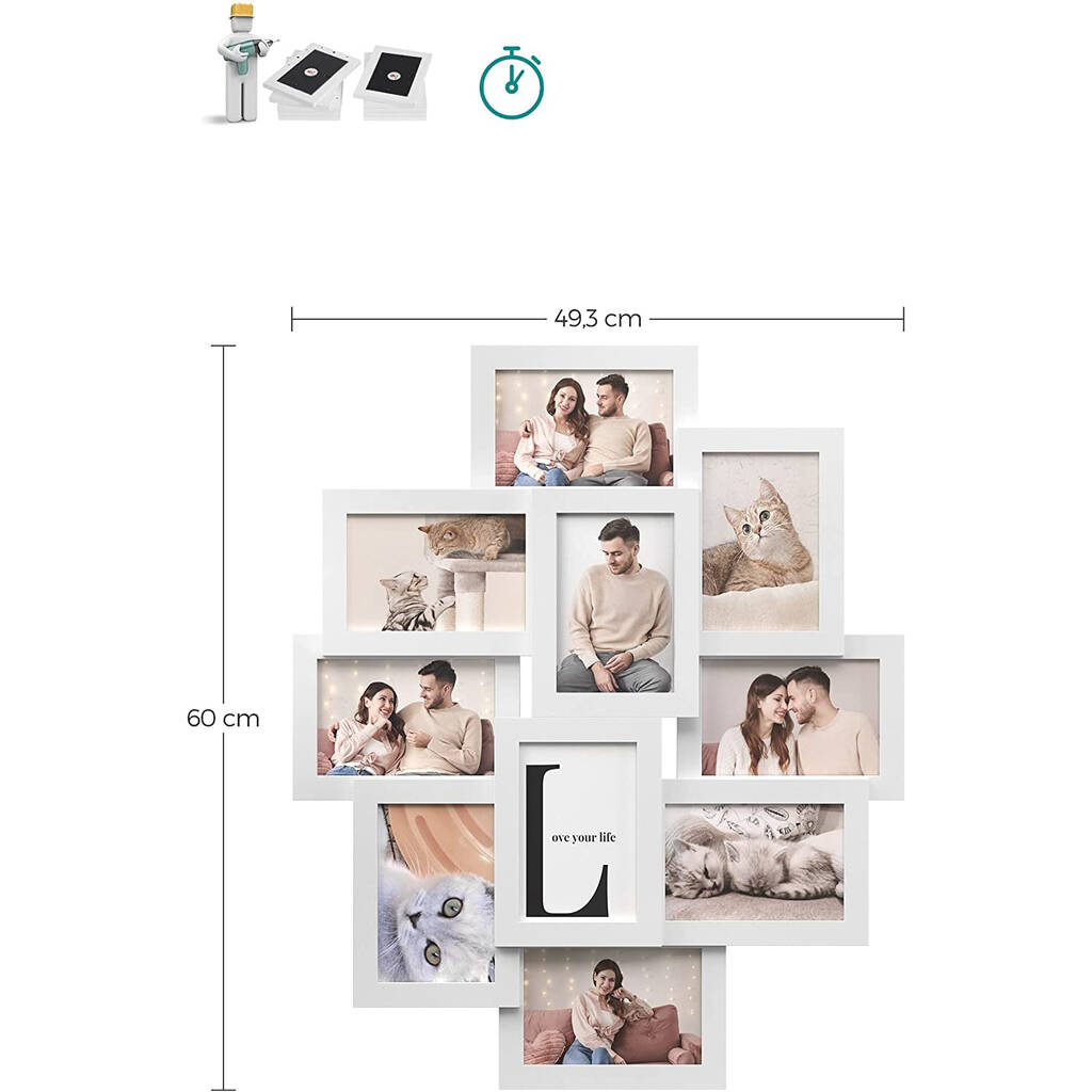 10 Photos Frame Collage Wooden Wall Mounted By Momentum ...