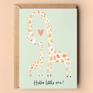 Hello Little One Giraffe Card By Darcie Olley