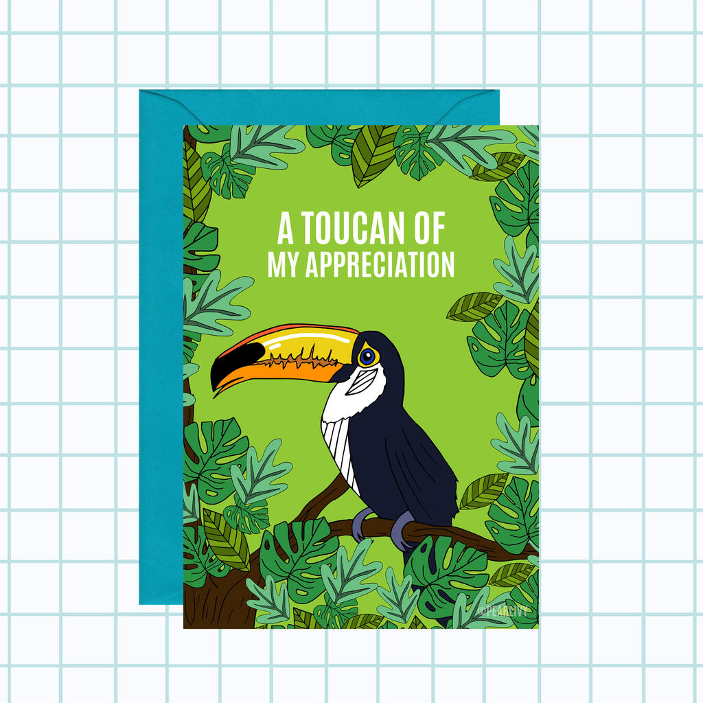 Toucan Thank You Card By Pearl Ivy