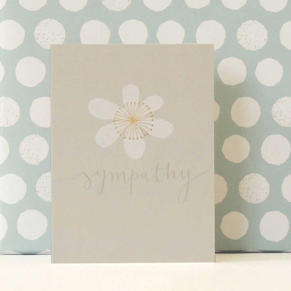 Sympathy Mini Card By Kali Stileman Publishing | notonthehighstreet.com