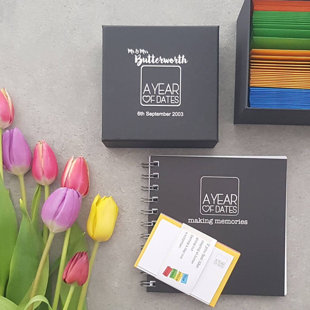 personalised box of date cards by a year of dates | notonthehighstreet.com