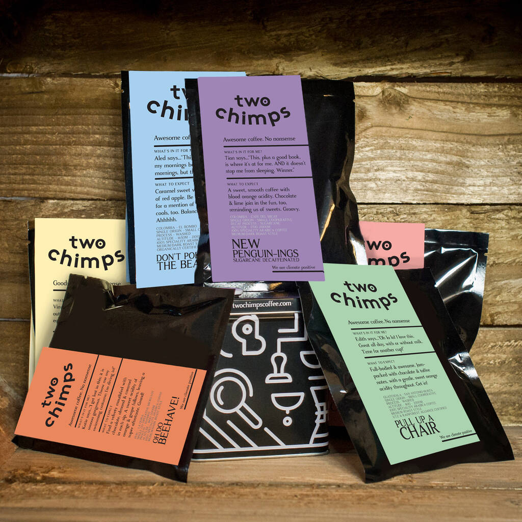 Coffee Lovers Taster Gift Set By Two Chimps Coffee | notonthehighstreet.com
