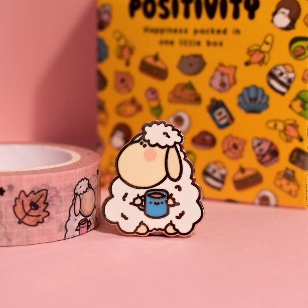 Cute Sheep Enamel Pin By Toastedink | notonthehighstreet.com