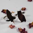 Sterling Silver Owl Cufflinks By Fragment Designs | notonthehighstreet.com
