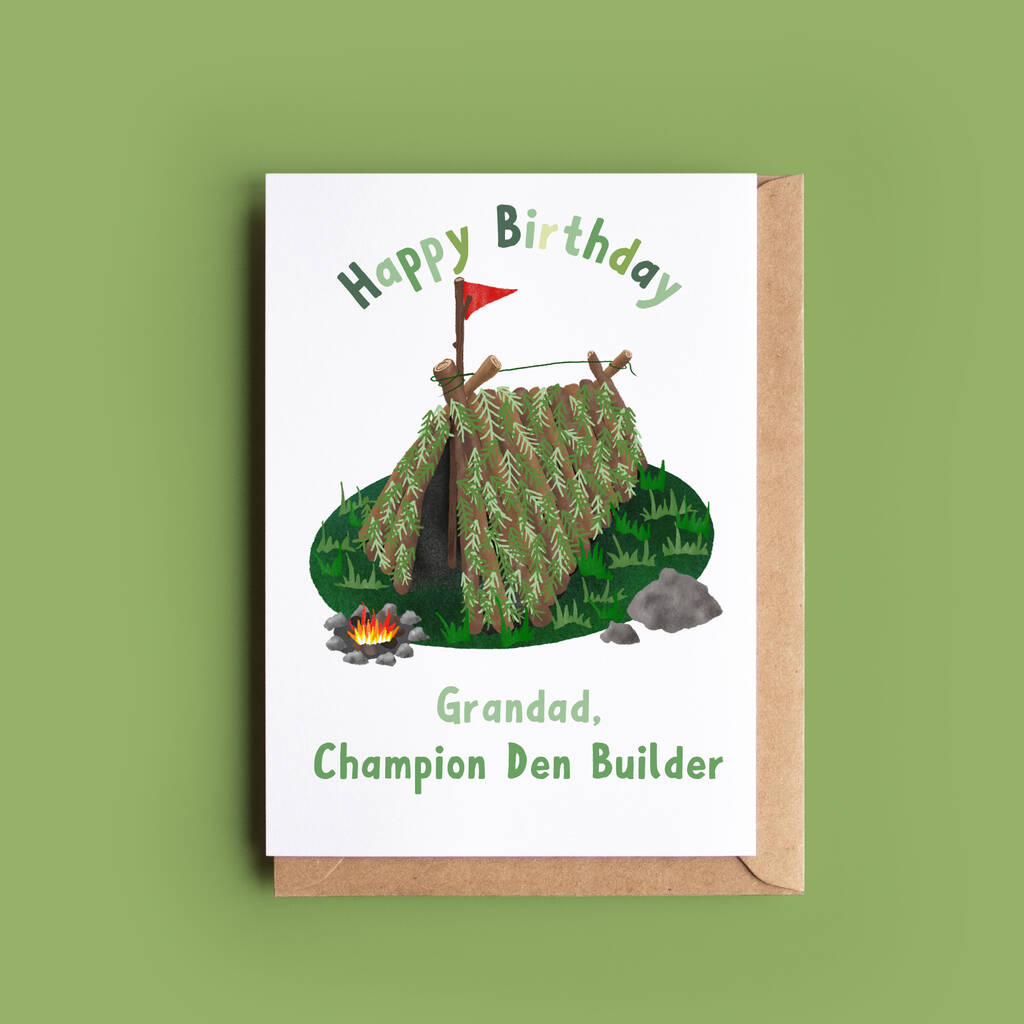 Den Builder Personalised Birthday Or Father's Day Card By So Close