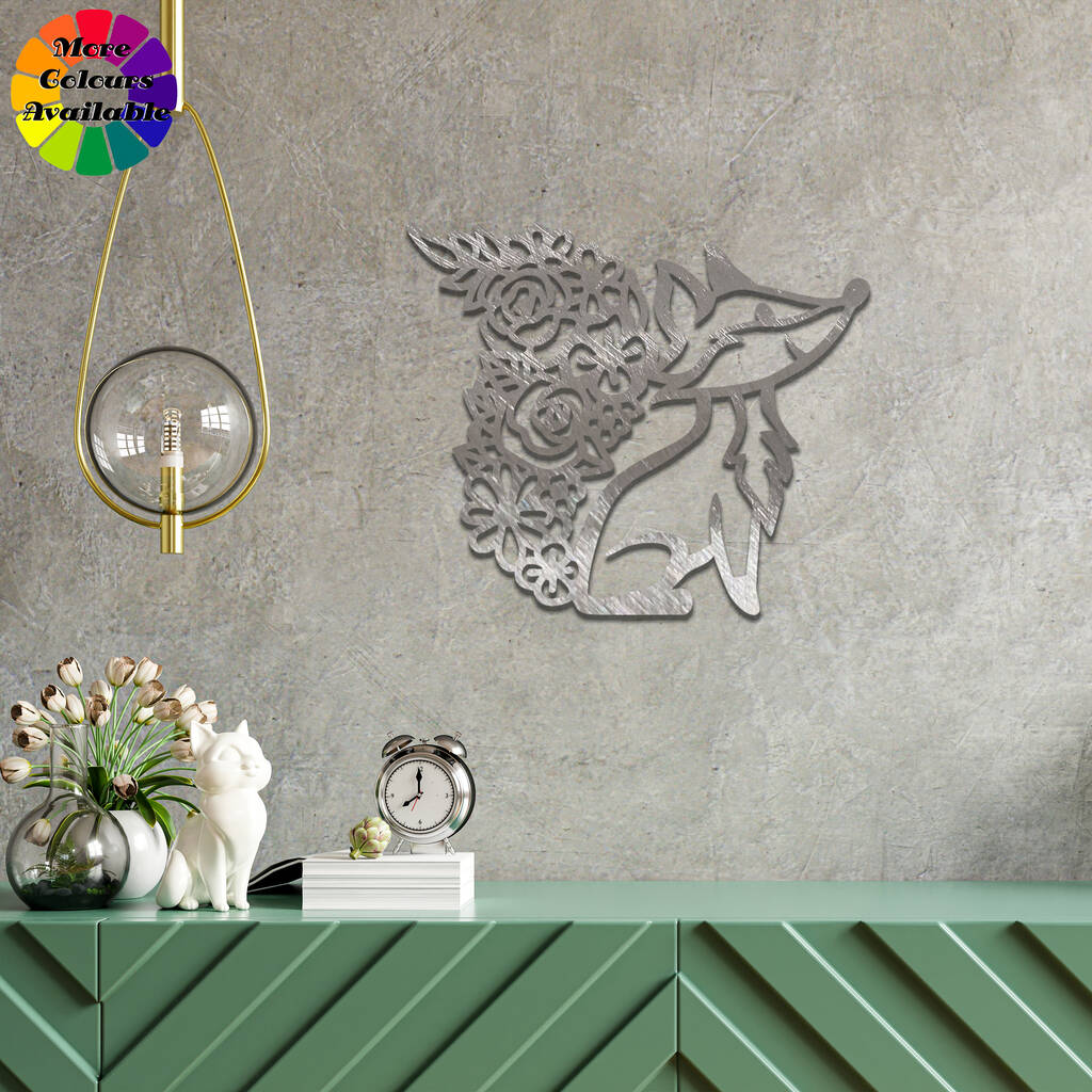 Rust Metal Fox Rusted Garden Decor Yard Art Sculpture By Duke Craft ...