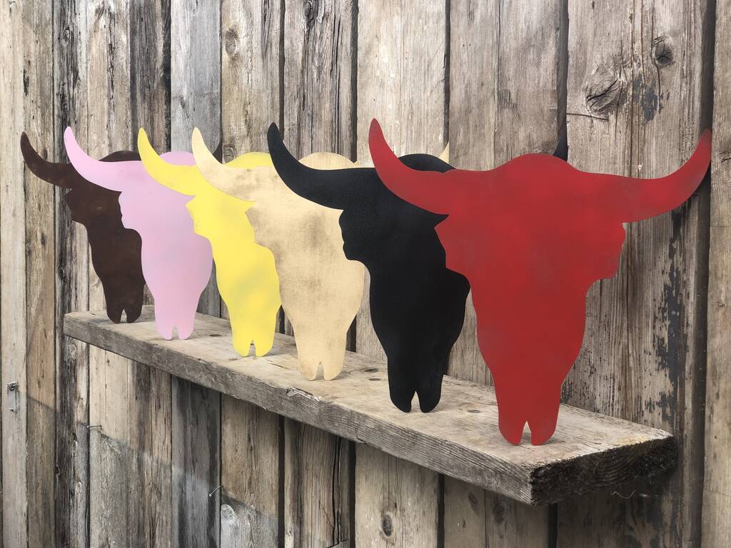 Rusted Metal Bulls Head Silhouette By Rw Norfolk | notonthehighstreet.com