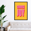 'choose Joy' Bold Typography Art Print By Penny And Me ...