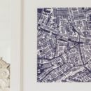 Brixton, London Framed Illustrated Map Print By The Mips | notonthehighstreet.com