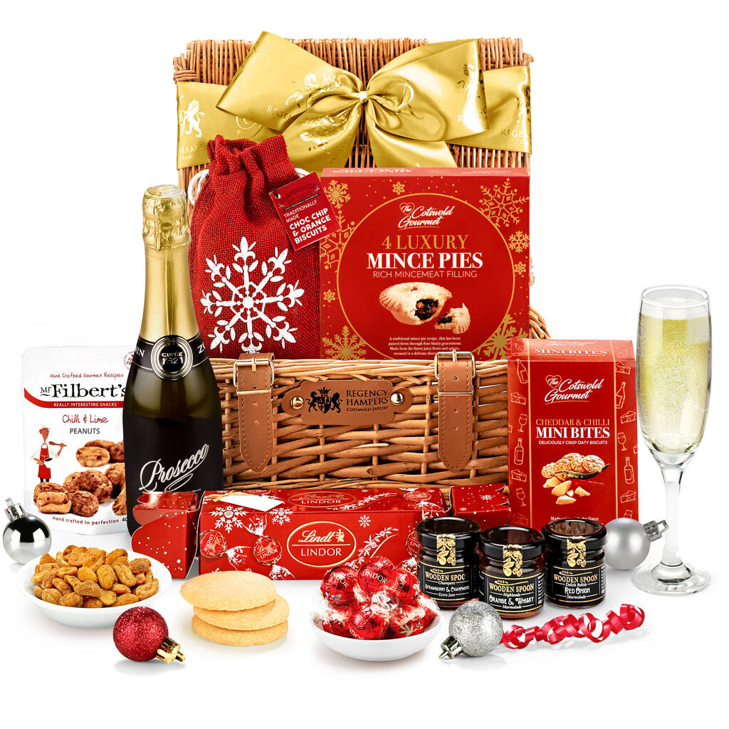 Red Robin Christmas Food Hamper With Prosecco By Regency Hampers