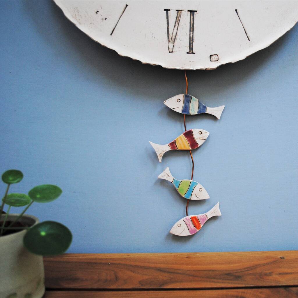 Shoal Of Fish Oversized Pendulum Wall Clock By IGstudio Ceramics ...