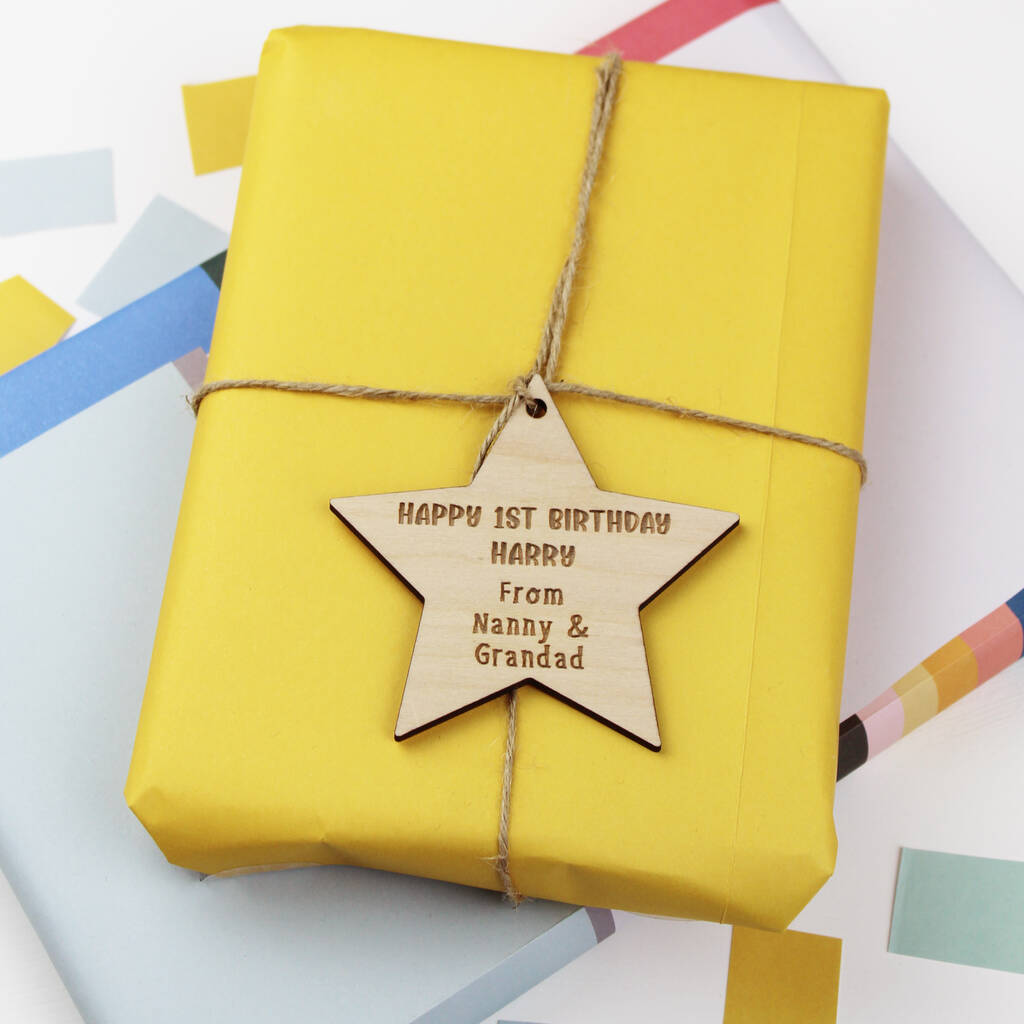 Happy Birthday Wooden Gift Tag Decoration By Lily And Wonder Happy Birthday Wooden Gift Tag Decoration By Lily And Wonder