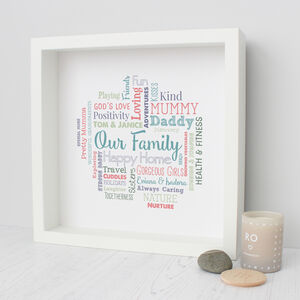 Personalised Family Word Art Print By Hope and Love