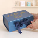 Luxury Personalised Midnight Blue Gift Box By Dibor ...