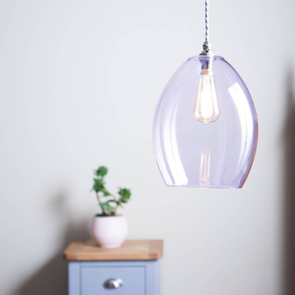 Large Coloured Glass Pendant Light By Glow Lighting ...