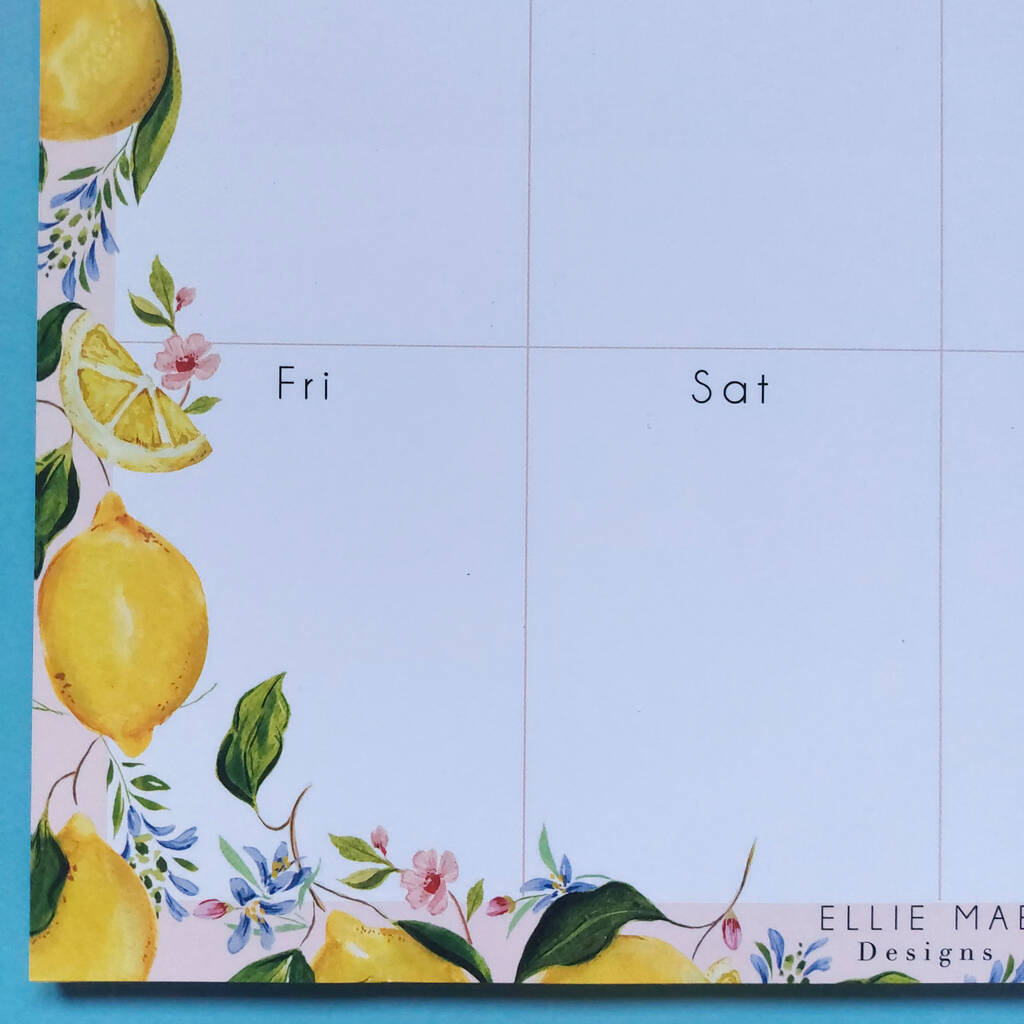Lemon Weekly Planner By Ellie Mae Designs | notonthehighstreet.com