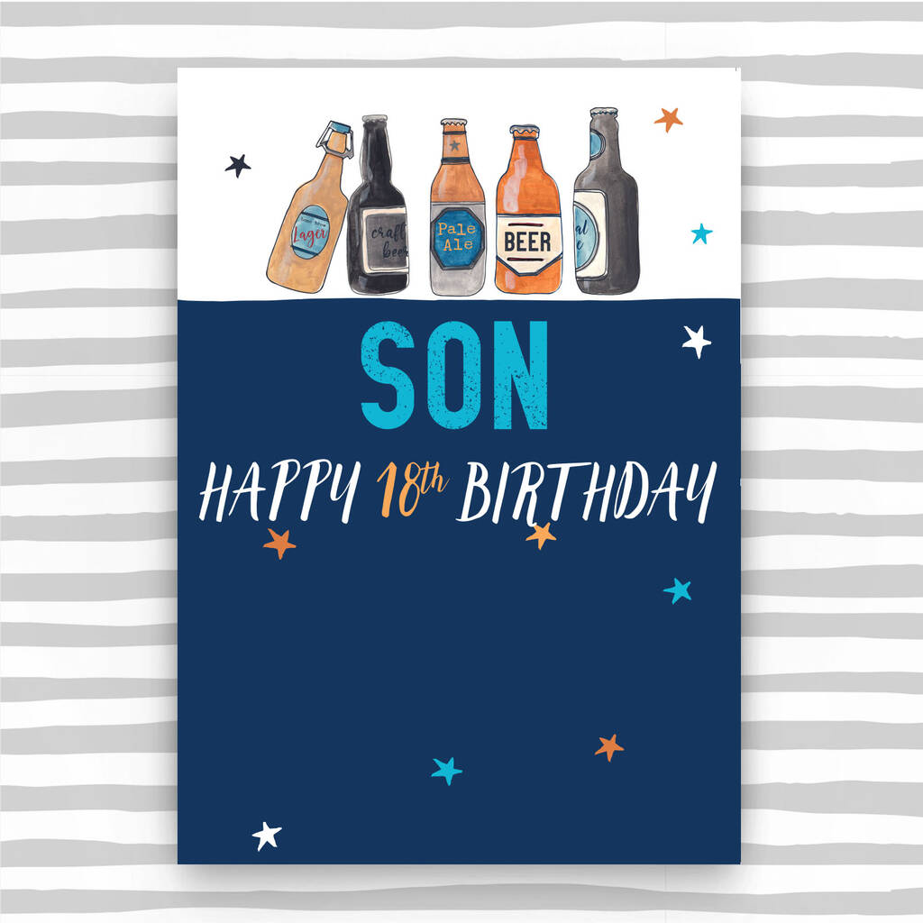 Son 18th Birthday Card By Molly Mae Notonthehighstreet