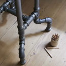 Industrial Steel Pipe Stool By Brush64 | notonthehighstreet.com