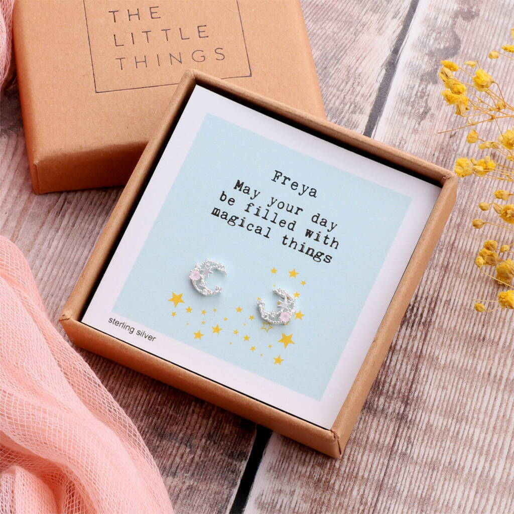 'Wishing You A Magical Day' Magic Moon Earrings By attic ...