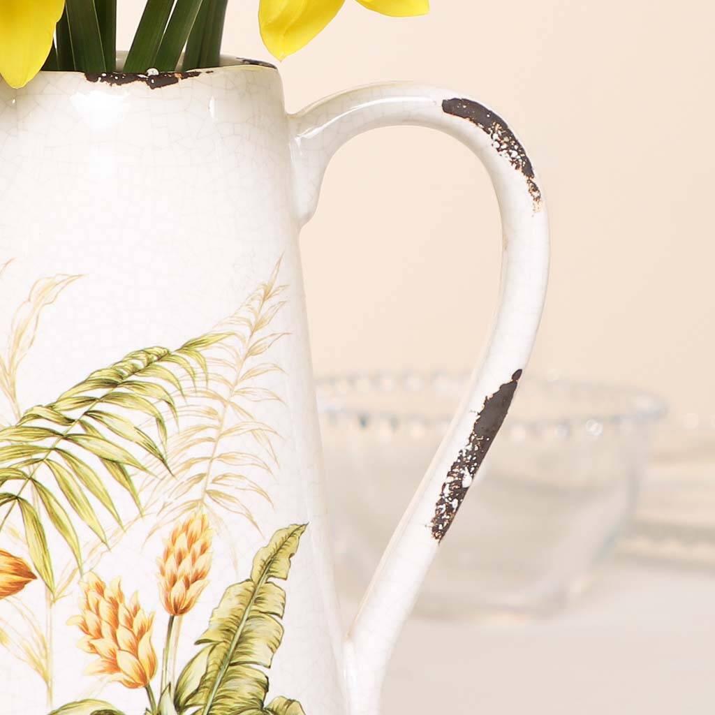 Tall Ivory Flower Jug Vase By Dibor | notonthehighstreet.com