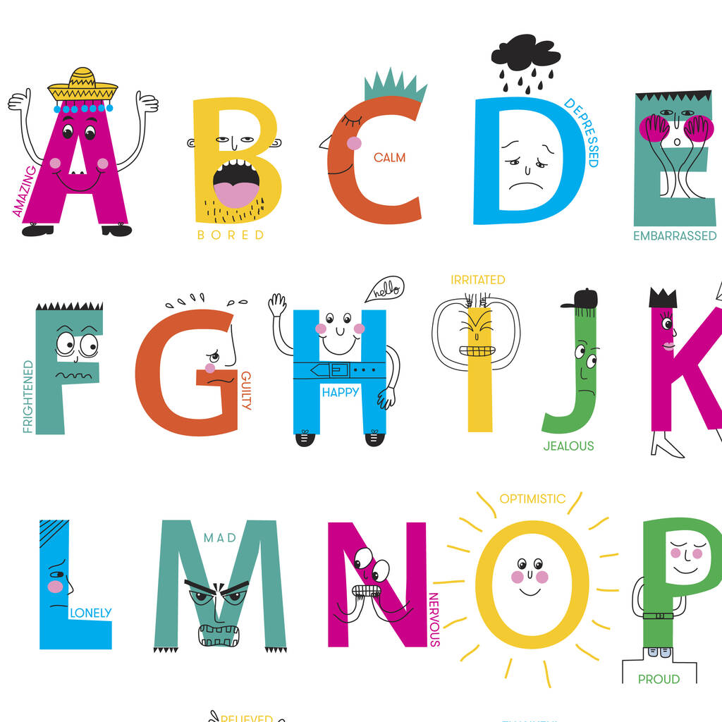 A Z Of Feelings Alphabet Print By Karin Åkesson Design ...