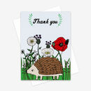 Thank You Hedgehog Greetings Card By Boodle | notonthehighstreet.com