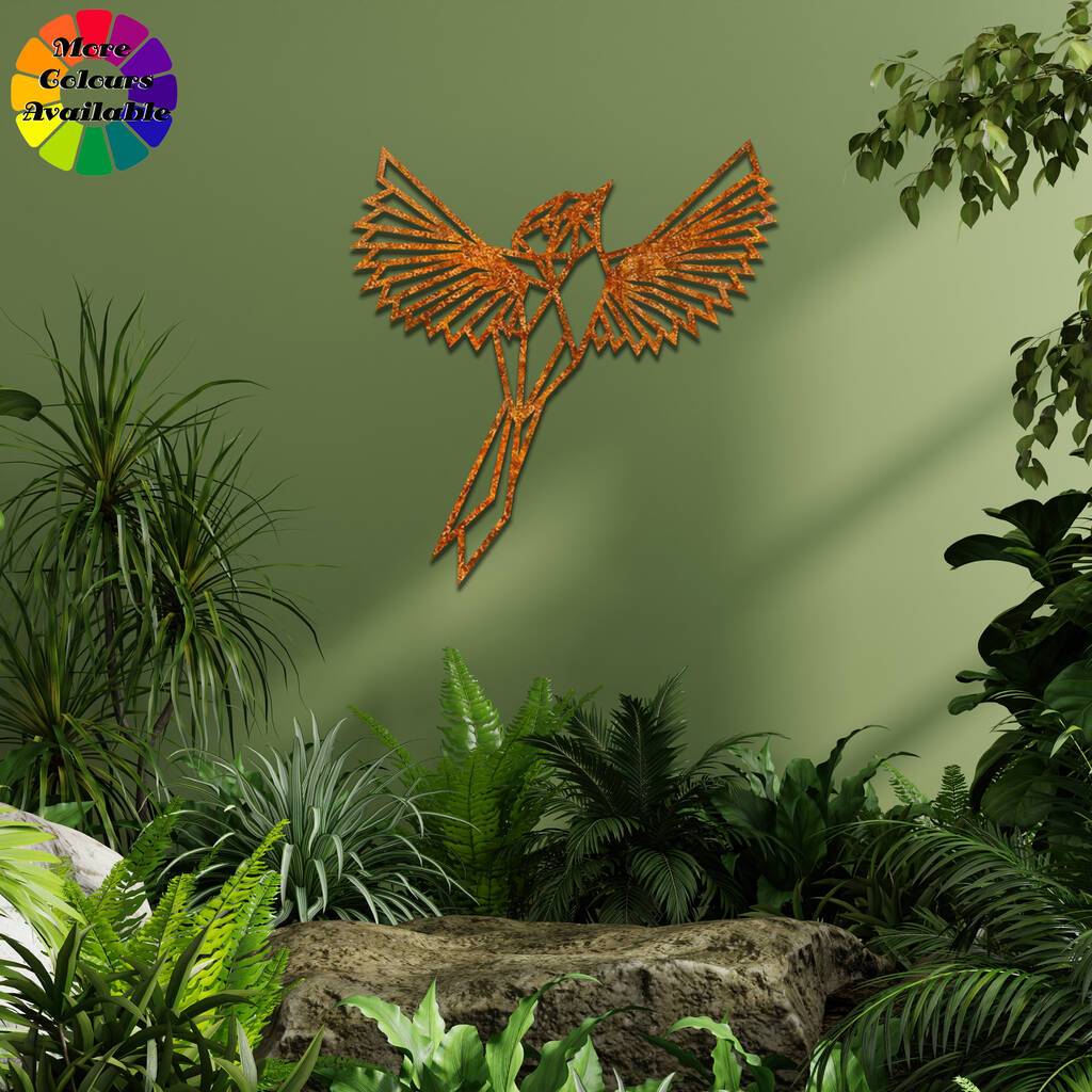 Rusted Metal Sparrow Rusted Geometric Bird Garden Art By Duke Craft ...